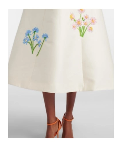 LEO Beatrice Embellished Wool And Silk Midi Dress