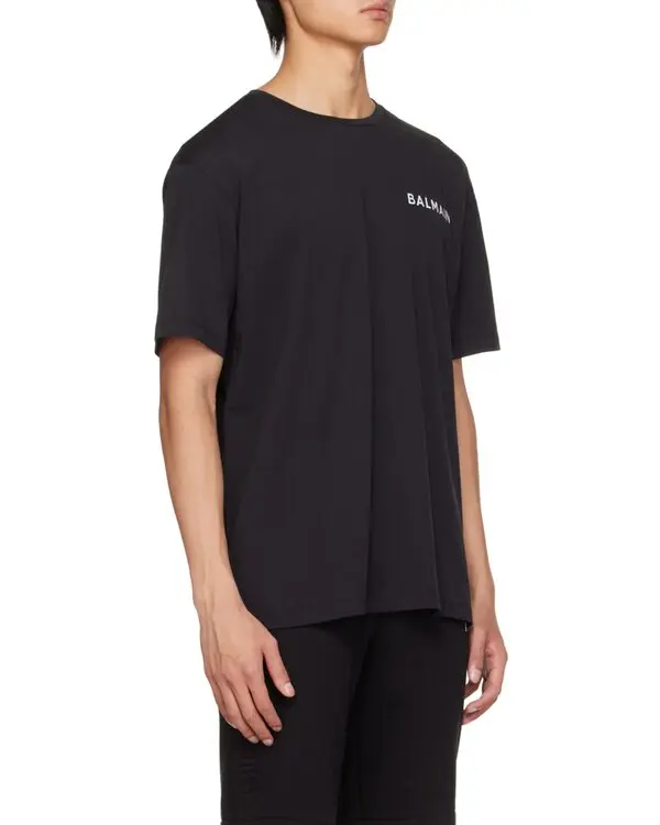 Balmain Oversized Cotton T-shirt With Small Logo