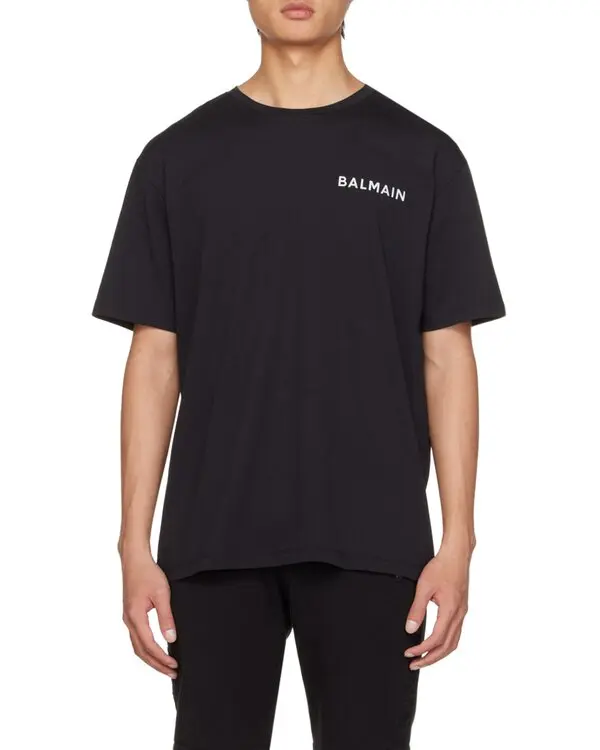 Balmain Oversized Cotton T-shirt With Small Logo