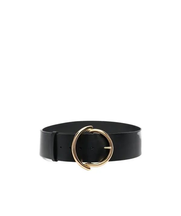 Etro Logo Engraved Round-buckled Belt - Black