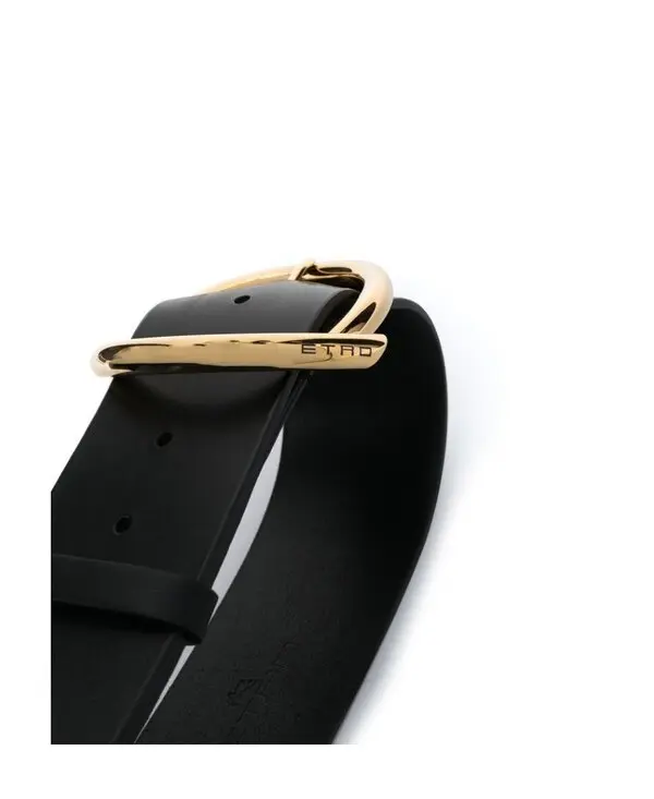 Etro Logo Engraved Round-buckled Belt