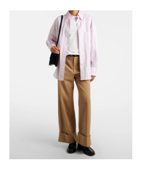 FRAME Cuffed Slim Palazzo Wide-leg Pants