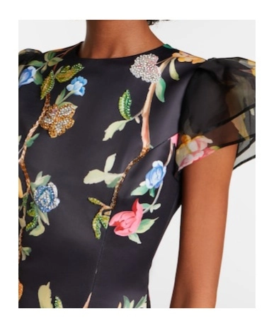 LEO Sofia Embellished Floral Maxi Dress