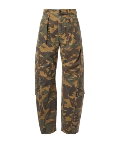 Citizens Of Humanity Flight Camouflage Twill Barrel-leg Pants - Brown