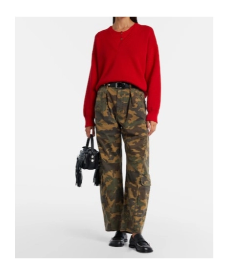 Citizens Of Humanity Camouflage Twill Barrel-leg Pants - Brown