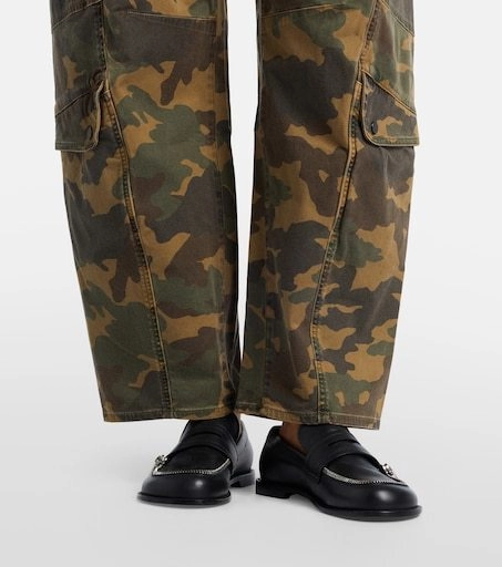 Citizens Of Humanity Camouflage Twill Barrel-leg Pants - Brown