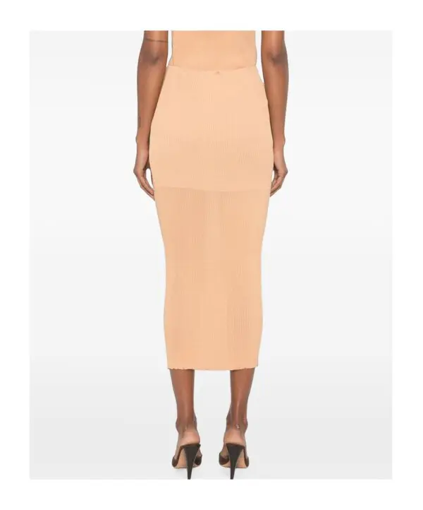 Alberta Ferretti Ribbed Midi Skirt