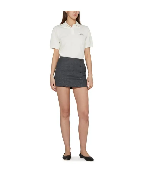 Miu Miu Piqué Cotton Polo Shirt
