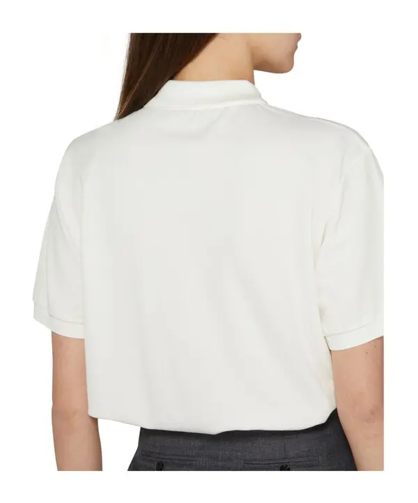 Miu Miu Piqué Cotton Polo Shirt - White