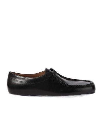 JIL SANDER Hood Leather Lace-up Boots - Black