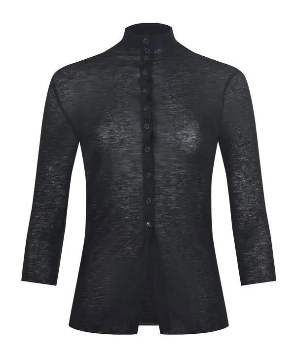 ALYSI Long Sleeve Fine-knit Top