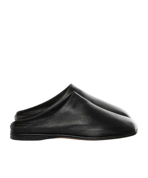 THE ROW Square-toe Slides - Black