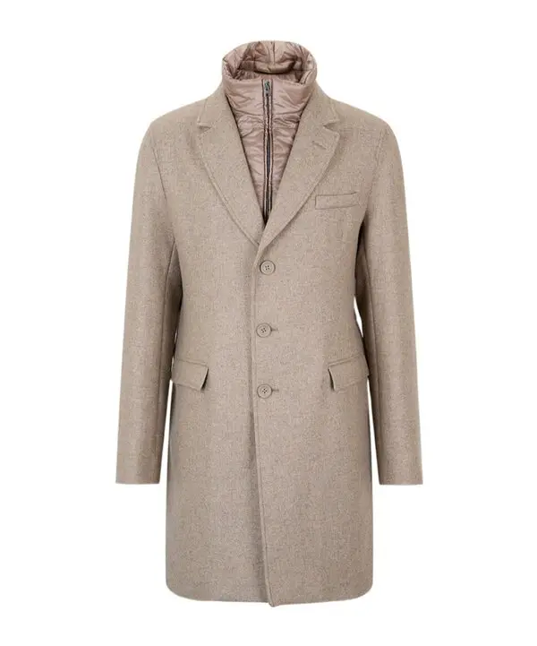 Herno Long-sleeved Coat - Nude