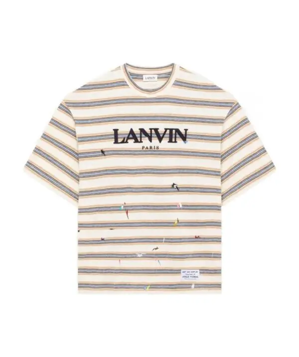 GALLERY DEPT. X Lanvin Multicolor Striped T-shirt With Round Neck - White