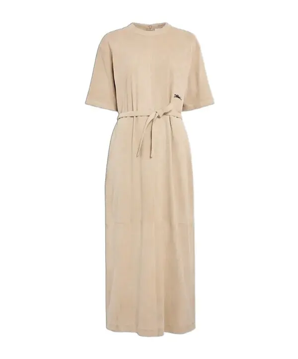 Longchamp Leather Long Dress - Flaxen