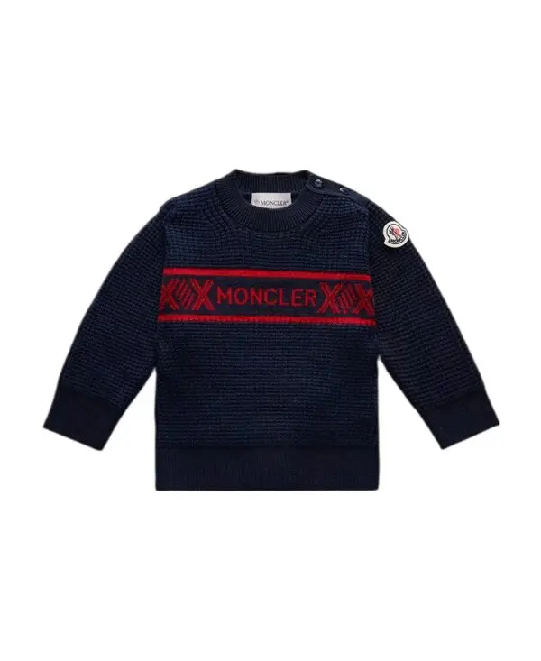 Moncler Logo Wool Jumper - Midnight Blue