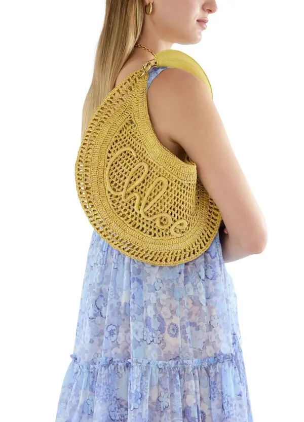 Chloé Raffia Crocheted Handbag