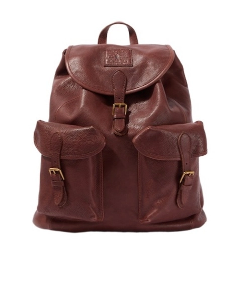 Polo Ralph Lauren Heritage Leather Backpack - Red