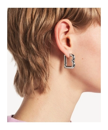 Balenciaga B Xs Earrings In Shiny
