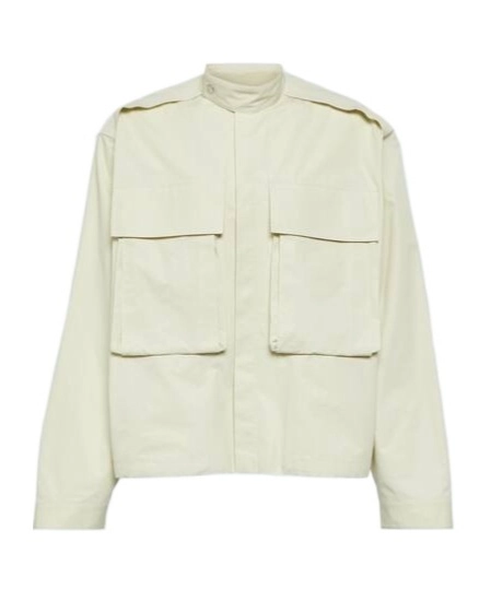 JIL SANDER Oversized Cotton Jacket With Flap Pockets - White