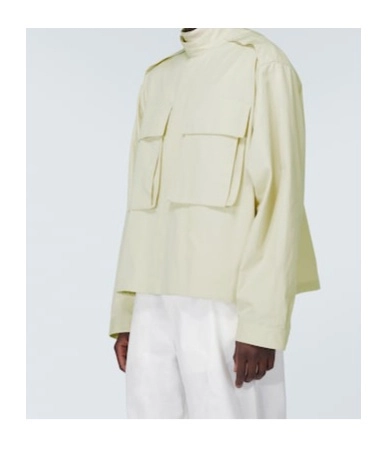 JIL SANDER Oversized Cotton Jacket With Flap Pockets
