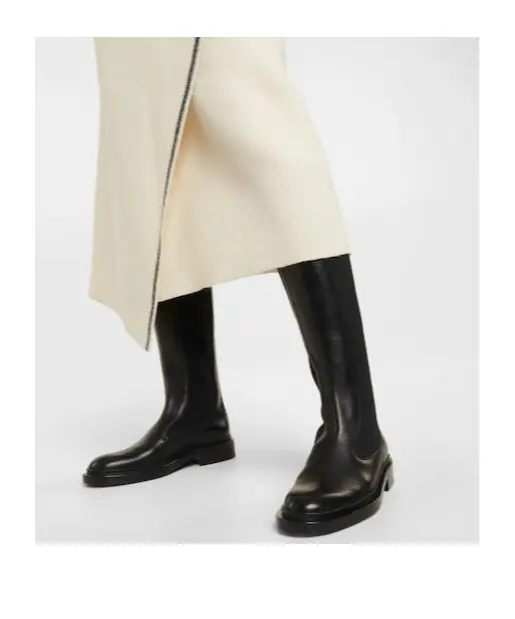 JIL SANDER Leather Knee-high Boots