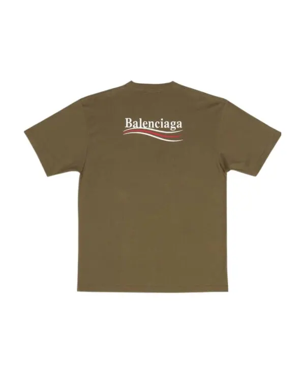Balenciaga Large Fit Political Campaign T-shirt - Green