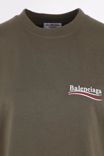 Balenciaga Large Fit Political Campaign T-shirt - Green
