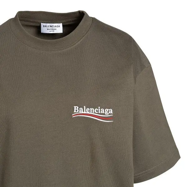 Balenciaga Large Fit Political Campaign T-shirt - Green