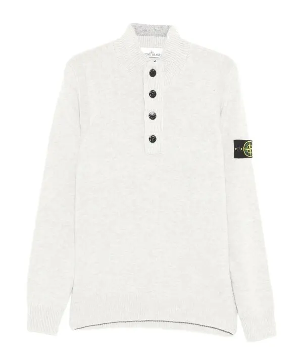 Stone Island High Neck Knitted Jumper - Ivory