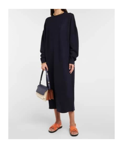 Extreme Cashmere Long Sleeve Knit Dress