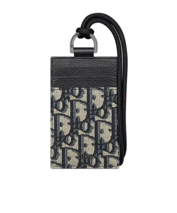 Dior D-touch Vertical Card Holder - Black