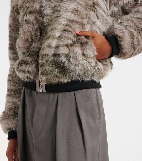 Dodo Bar Or Nia Zebra-print Shearling Bomber Jacket
