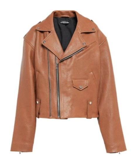 David Koma Oversized Leather Jacket