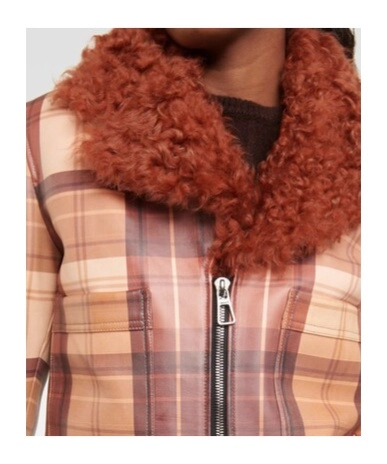 Dodo Bar Or Ruben Checked Shearling-trimmed Leather Jacket