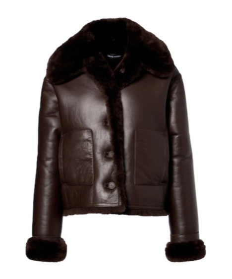 David Koma Reversible Shearling And Leather Jacket