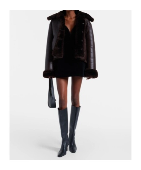 David Koma Reversible Shearling And Leather Jacket