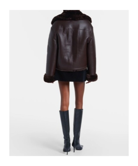 David Koma Reversible Shearling And Leather Jacket