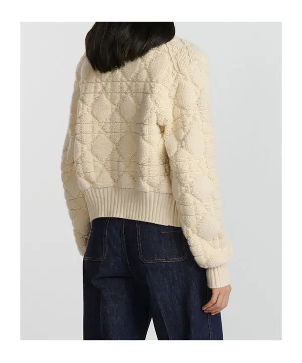 Dior Macrocannage Zipped Cardigan