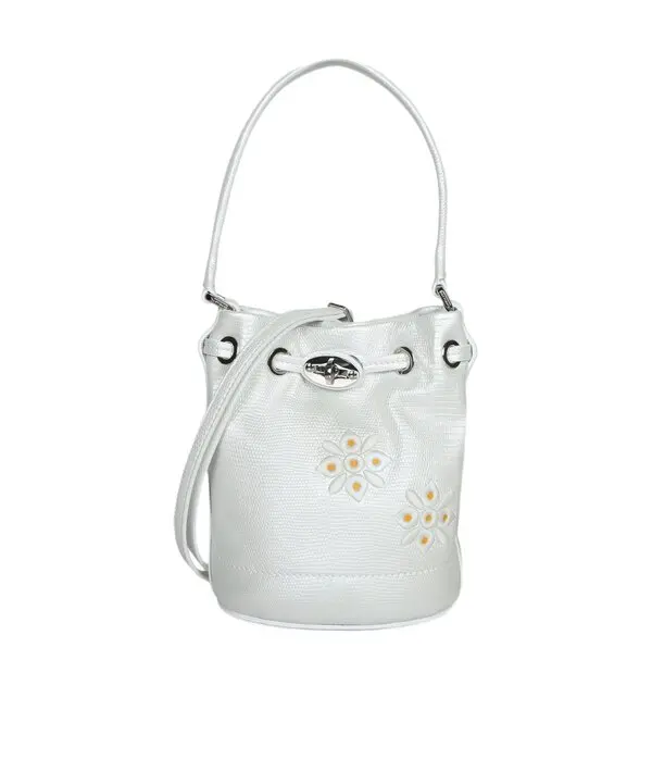 ZANELLATO Embroidered Floral Pattern Shoulder Bag - White