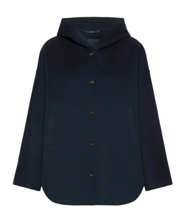 Max Mara Long-sleeved Coat - Midnight Blue