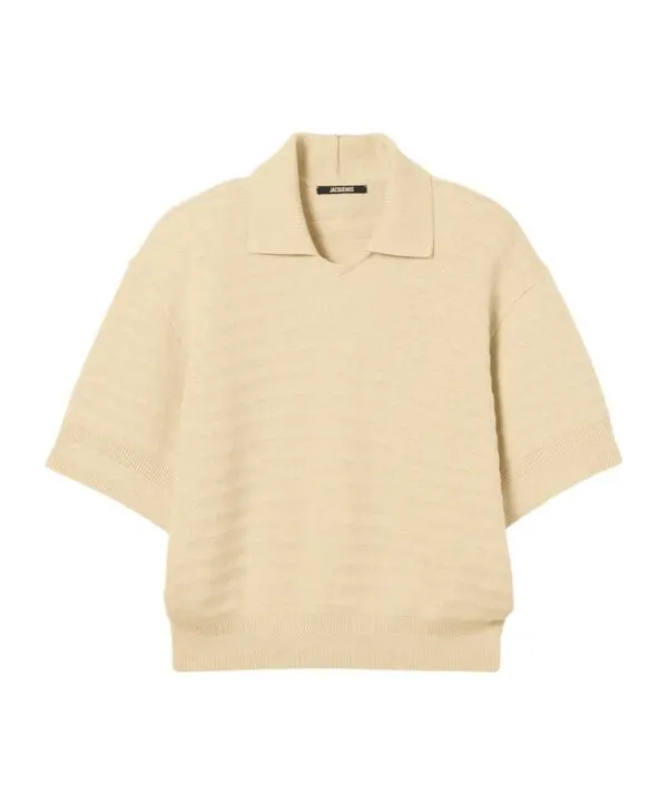 Jacquemus Short Sleeve Polo Shirt - Light Beige