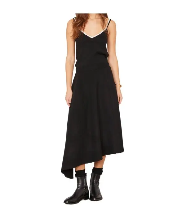 Officine Générale Zipper-front Midi Dress - Black