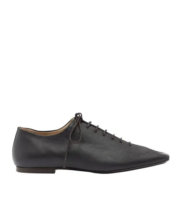 LEMAIRE Souris Leather Derby Shoes - Black