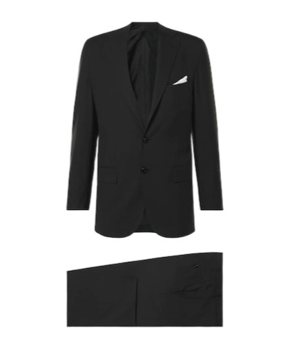 Kiton Single-breasted Wool Suit - Black