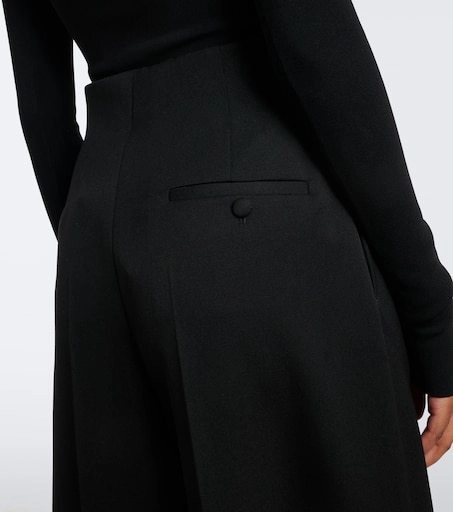 MUGLER Pleated Virgin Wool Wide-leg Pants