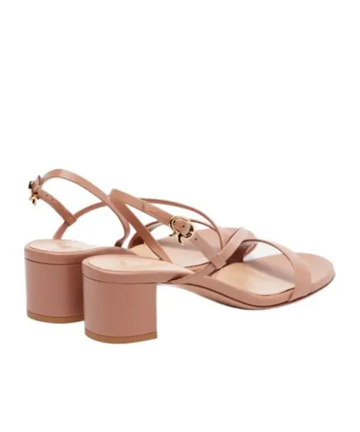 GIANVITO ROSSI Beige Block Heel Sandals