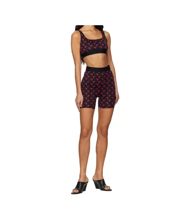 MARINE SERRE Sense Exclusive Recycled Moon Jersey Sport Bra