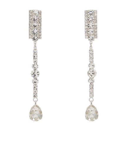 Magda Butrym Crystal Embellished Drop Earrings - White