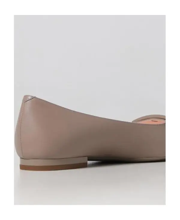 ROGER VIVIER Gommettine Pointed-toe Flat With Logo Resin Buckle